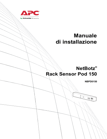 Schneider Electric Pod sensore rack NetBotz 150 Installation manual ...