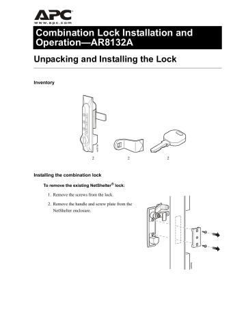 Schneider Electric Combination Door Lock Handles Instruction Sheet ...