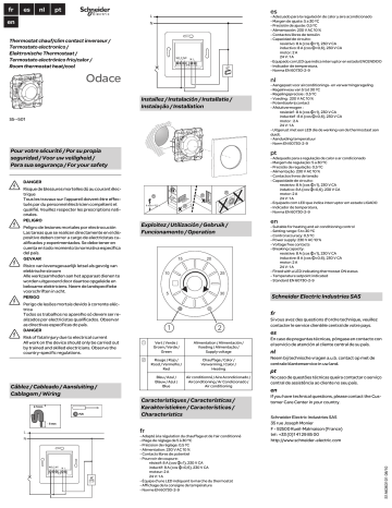 Schneider Electric Room thermostat heat/cool Mode d'emploi | Manualzz