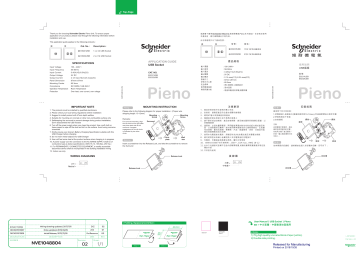 Schneider Electric Pieno Instruction Sheet | Manualzz