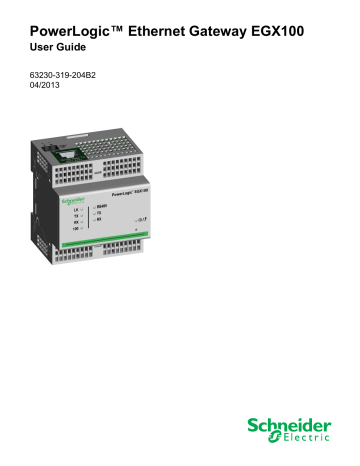 Schneider Electric EGX100 Ethernet Gateway Benutzerhandbuch | Manualzz
