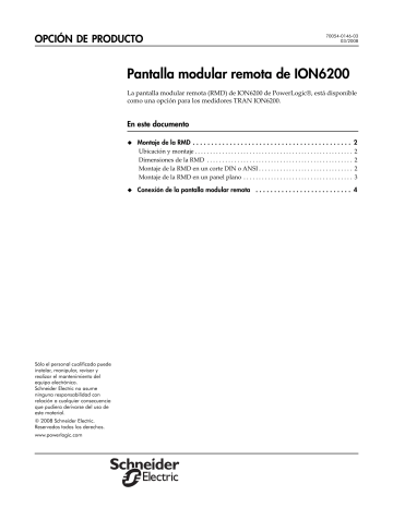 Schneider Electric Pantalla modular remota de ION6200 de PowerLogic ...