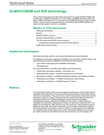 Schneider Electric DLMS/COSEM and ION technology User Guide | Manualzz