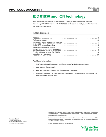 Schneider Electric IEC 61850 and ION technology User Guide | Manualzz