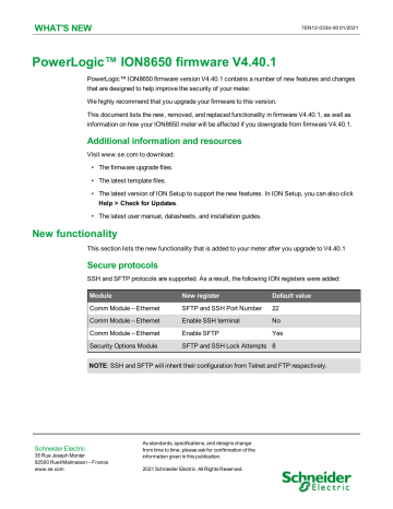 Schneider Electric PowerLogic ION8650 User Guide | Manualzz