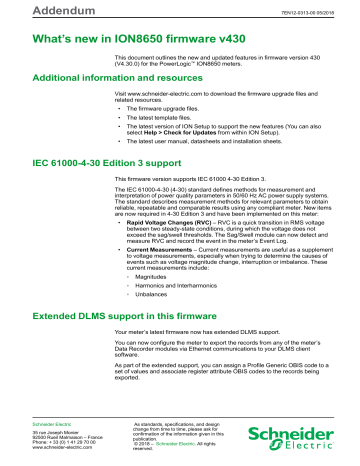 Schneider Electric PowerLogic ION8650 User Guide | Manualzz