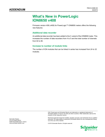 Schneider Electric PowerLogic ION8650 User Guide | Manualzz
