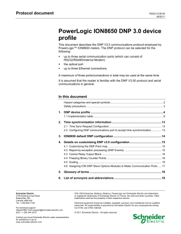 Schneider Electric PowerLogic ION8650 User Guide | Manualzz