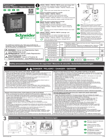 Schneider Electric PowerLogic™ PM5660 / PM5661 / PM5760 / PM5761 Manuel ...