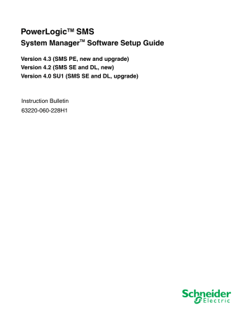Schneider Electric SMS 4.0 Setup Guide | Manualzz