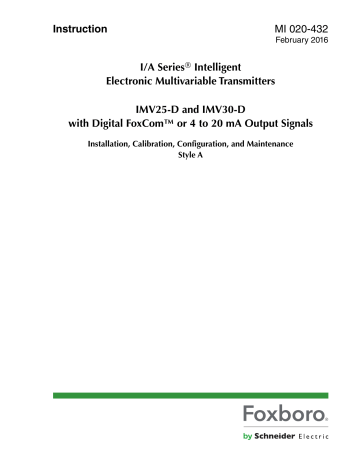 Schneider Electric I/A Series Intelligent Electronic Multivariable ...