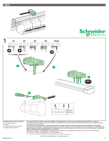 Schneider Electric Comb-busbar Connector Mode d'emploi | Manualzz