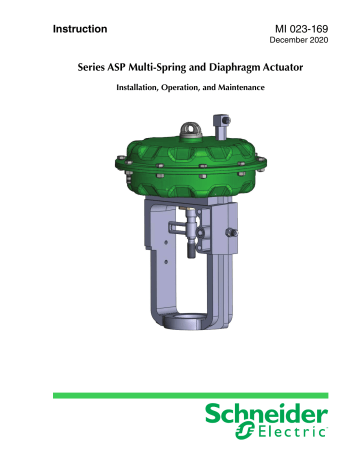 Schneider Electric Series ASP Multi-Spring and Diaphragm Actuator ...
