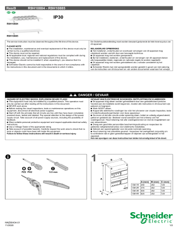 Schneider Electric CABLE ENTRY RESI9 Instruction Sheet | Manualzz