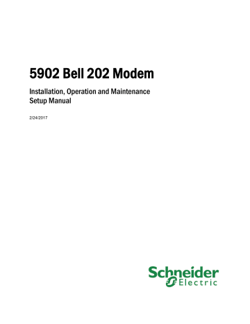 Schneider Electric 5902 Bell 202 Modem User Manual | Manualzz