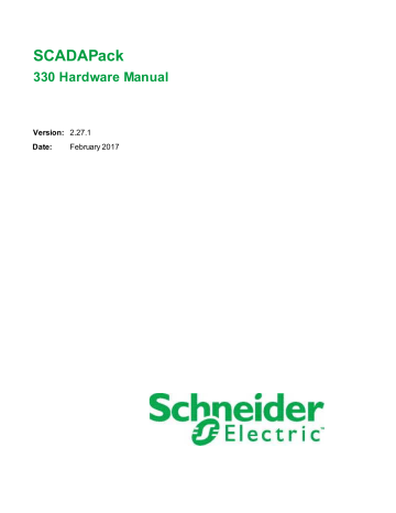 Schneider Electric SCADAPack 330 Hardware User Guide | Manualzz