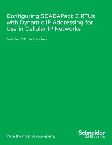 Schneider Electric Configuring SCADAPack E RTUs User Guide | Manualzz