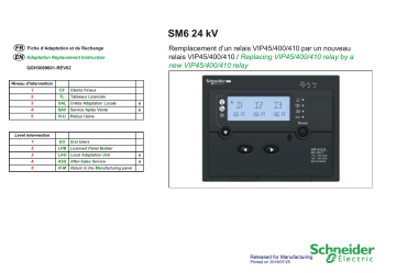 Schneider Electric REPLACING VIP45-400-410 BY VIP45-400- ( and new ...