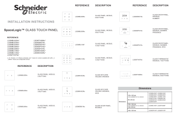 Schneider Electric Glass Touch Panel Instruction Sheet | Manualzz