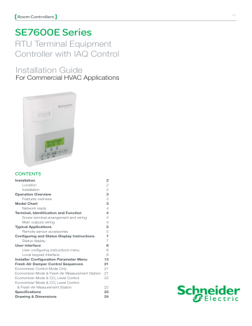 Schneider Electric SE7600E RTU Controller User Guide | Manualzz