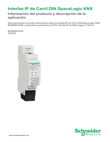 Schneider Electric SpaceLogic KNX Guía del usuario | Manualzz