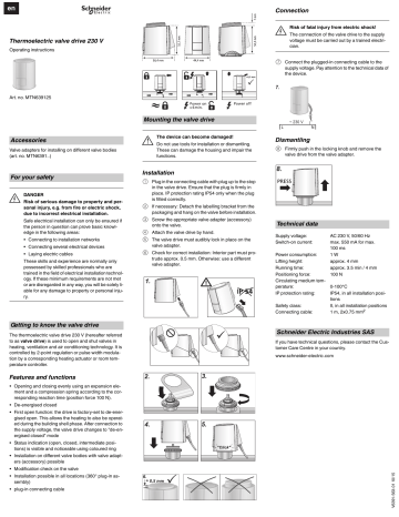 Schneider Electric KNX- Thermoelectric Valve Drive 230 V Operating ...