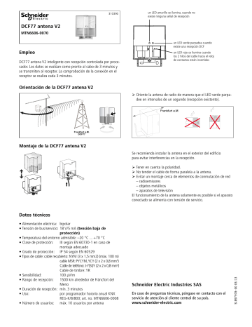 Schneider Electric HW: KNX DCF77 Antenna V2 Guía del usuario | Manualzz