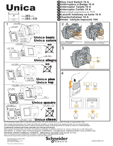 Schneider Electric UNICA Mode d'emploi | Manualzz