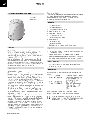 Schneider Electric KNX - Thermoelectric valve drive 24V - ETS System ...