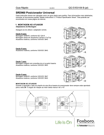 Schneider Electric SRD960 Posicionador Universal Guia rápido | Manualzz