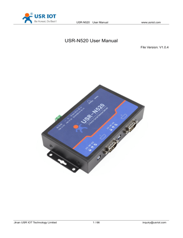 USR IOT USR-N520 industrial serial to ethernet converter User Manual | Manualzz