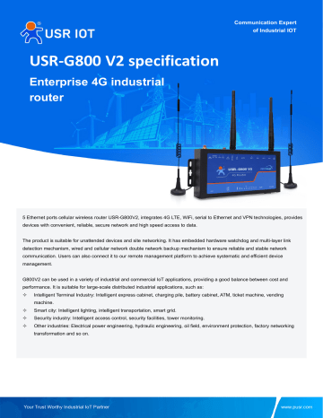 USR IOT USR-G800 V2 Datasheet | Manualzz