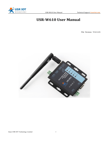 USR IOT USR-W610 Serial to WiFi Converter User Manual | Manualzz