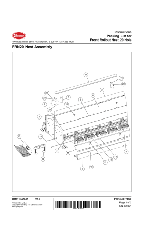 Cumberland PNEG-907FR20 - Packing List Owner's Manual | Manualzz
