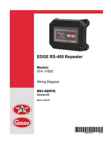 Cumberland EDGE RS-485 Repeater Wiring Diagram | Manualzz