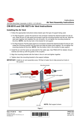 Cumberland PNEG-923 - Air Vent Assembly Instructions | Manualzz
