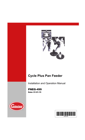 Cumberland Pneg-499 - Cycle Plus Pan Feeder Owner's Manual | Manualzz