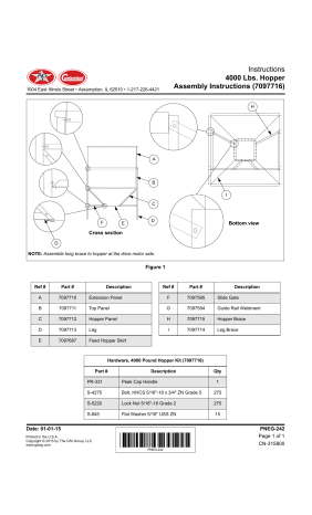 Cumberland Pneg-242 - 4000 Lbs. Hopper Assembly Instructions | Manualzz