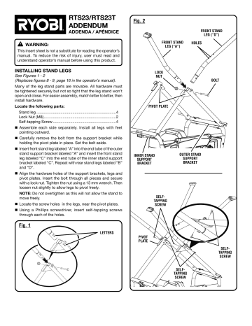 RYOBI RTS23 10" Expanded Capacity Table Saw Owner Manual | Manualzz