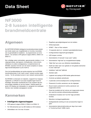 Notifier NF3000-CAB-xx Data papier | Manualzz