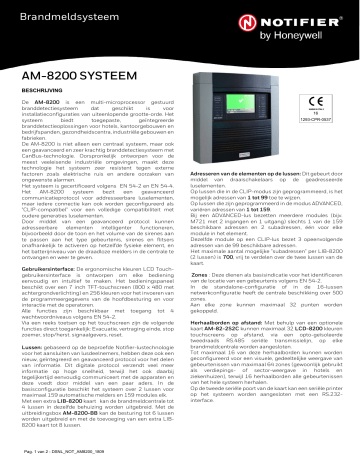 Notifier AM-8200-EU Data papier | Manualzz