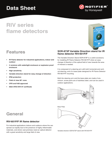 Notifier RIV601P/F Data Sheet | Manualzz