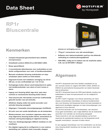 Notifier RP1r Data papier | Manualzz