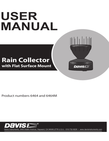 Davis Instruments 6464 AeroCone Rain Collector User Manual | Manualzz
