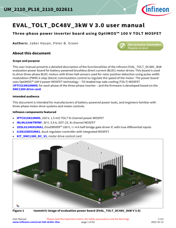 Infineon EVAL_TOLT_DC48V_3KW Evaluation Board User Manual | Manualzz
