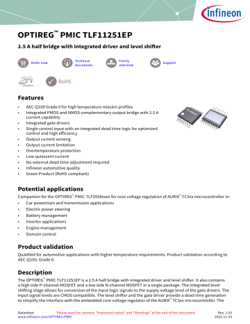 Infineon TLF11251EP PMIC Data Sheet | Manualzz