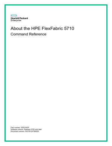 Aruba JL585A HPE DataCenter Switch User Guide | Manualzz