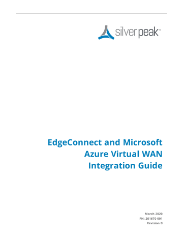 Aruba EC-XS-SP EdgeConnect Enterprise Integration Guide | Manualzz