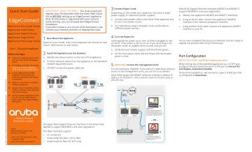 Aruba EC-XS-SP EdgeConnect Enterprise Quick Start Guide | Manualzz