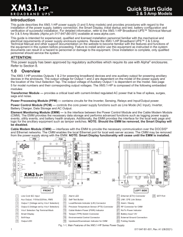 Alpha XM3.1-HP Broadband UPS Quick Start Guide | Manualzz